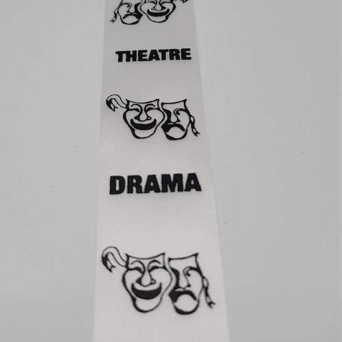 Theater or Drama Mask ON White Ribbon Background Homecoming - Etsy