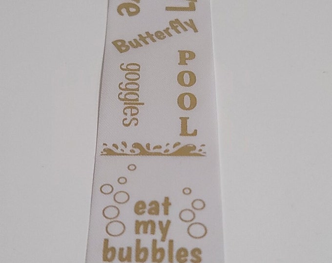 SWIM WORDS Homecoming Ribbons - Etsy