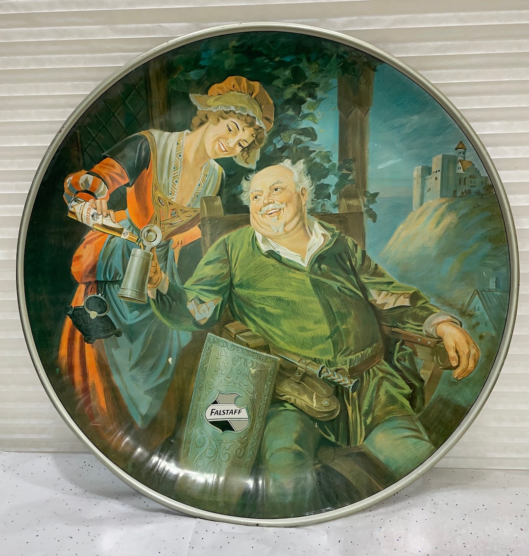 Vintage 1971 Large FALSTAFF BEER Circular Wall Hanging Charger - Etsy