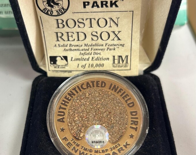 Authentic Boston Red Sox Fenway Park Infield Dirt Medallion - Etsy