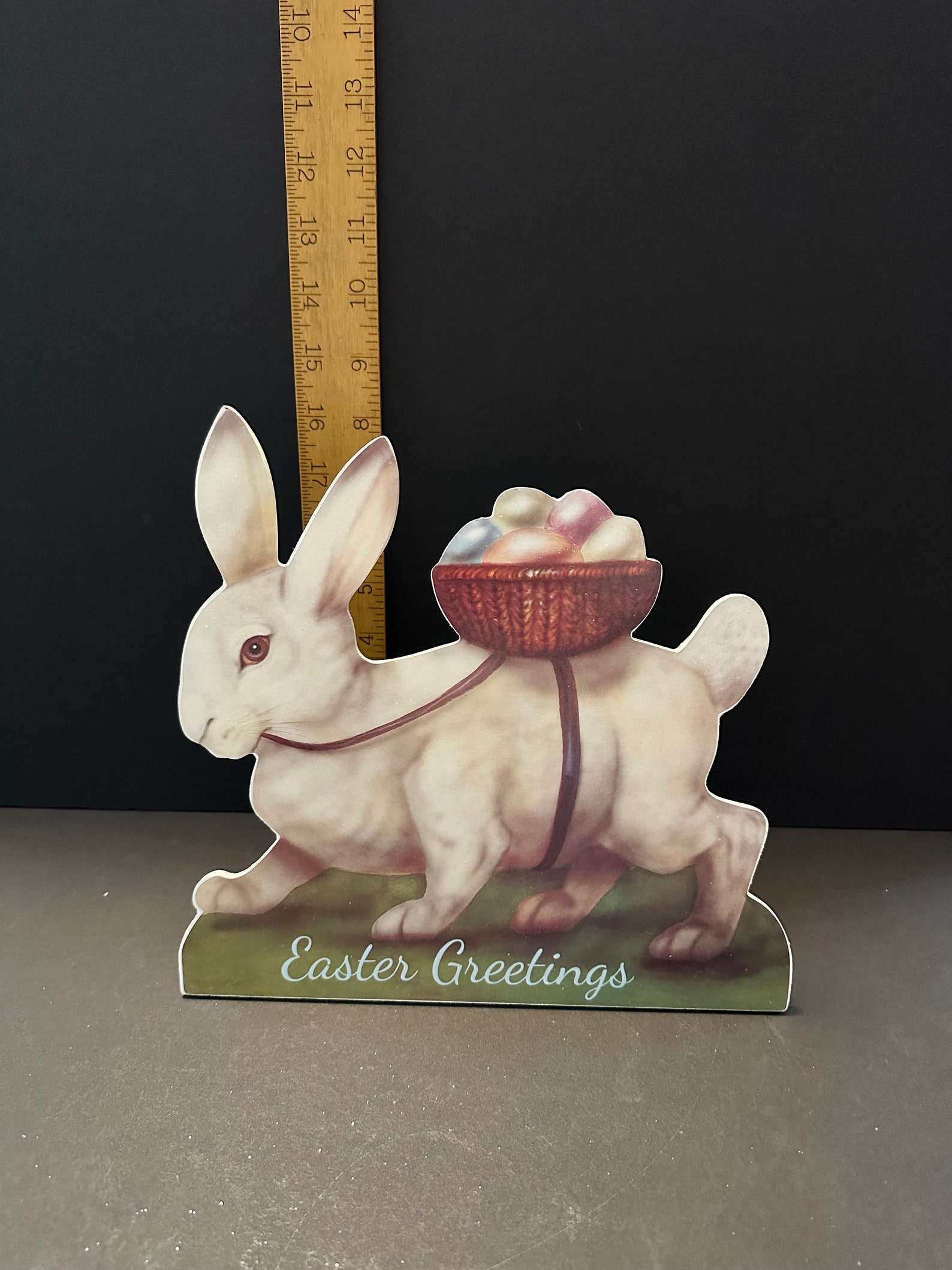 Large Easter Bunny Delivering Easter Eggs, Rabbit Easter Greetings ...