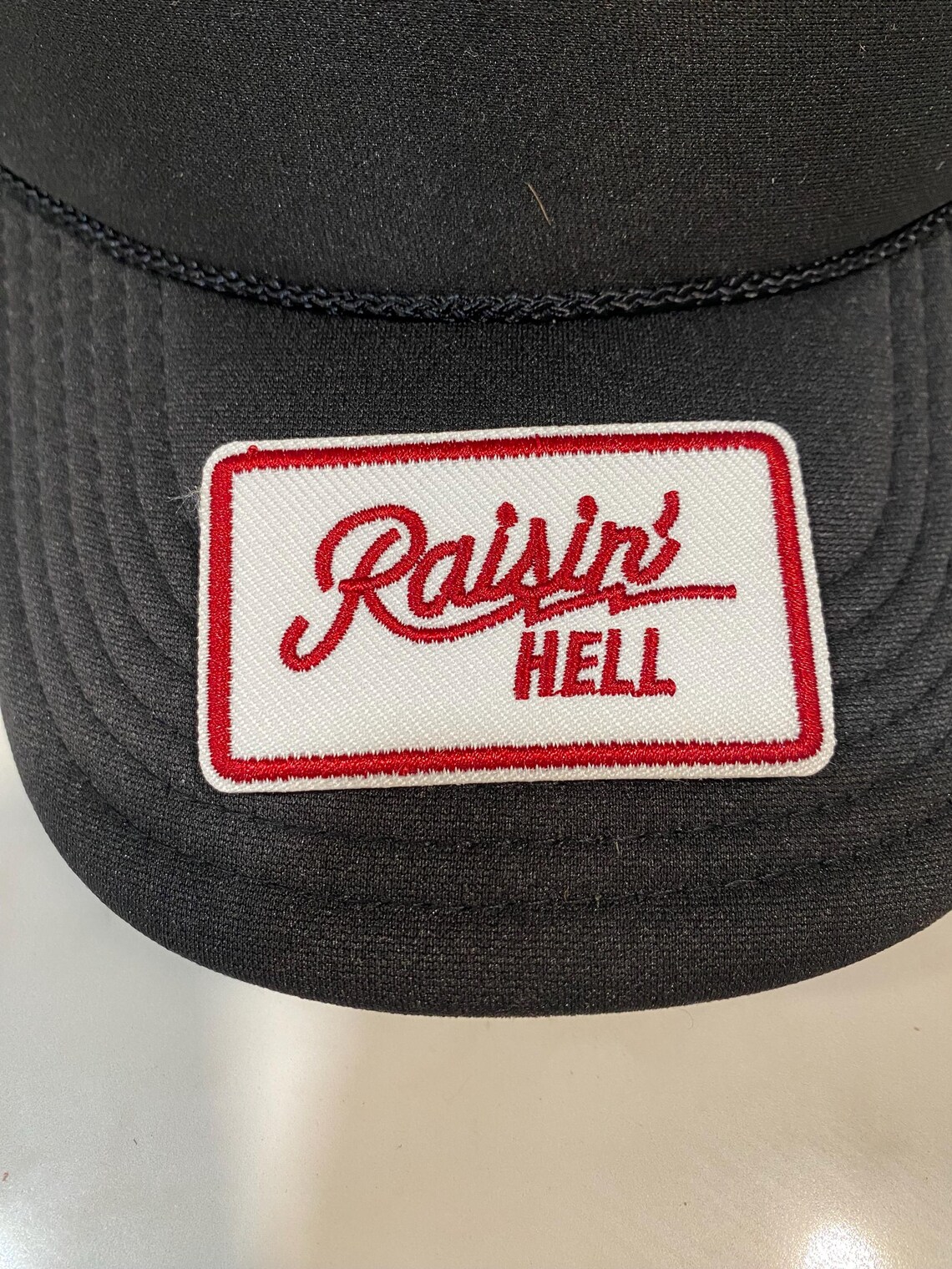 Raising Hell Iron on Patch/trucker Hat Patch/ DIY Trucker/fun Patches - Etsy