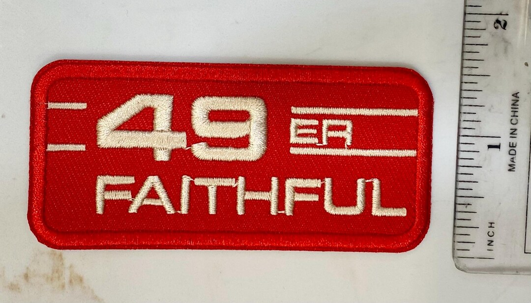 49er Faithful Iron on Patch/sports Patch/ Trucker Hat Patch/ Football ...