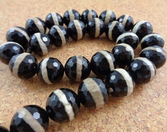 Black bone beads | Etsy