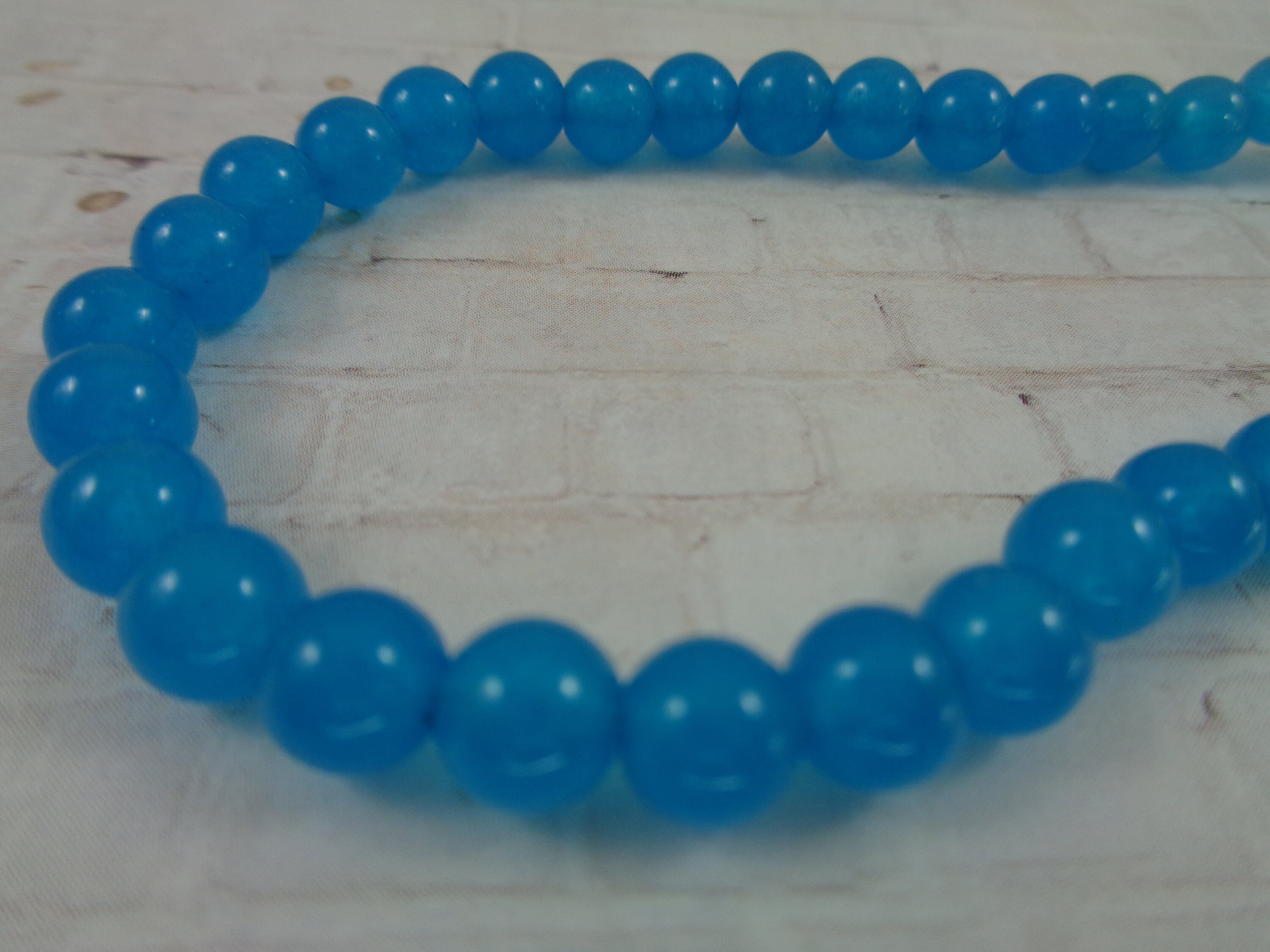 66 Bright Blue Agate Stone Beads 6mm Round Smooth Finish Blue - Etsy