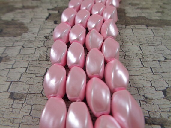 32 Pink Magnetic Hematite Twist Oval Beads 12x8mm Light Pink - Etsy UK