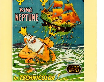 King neptune art | Etsy
