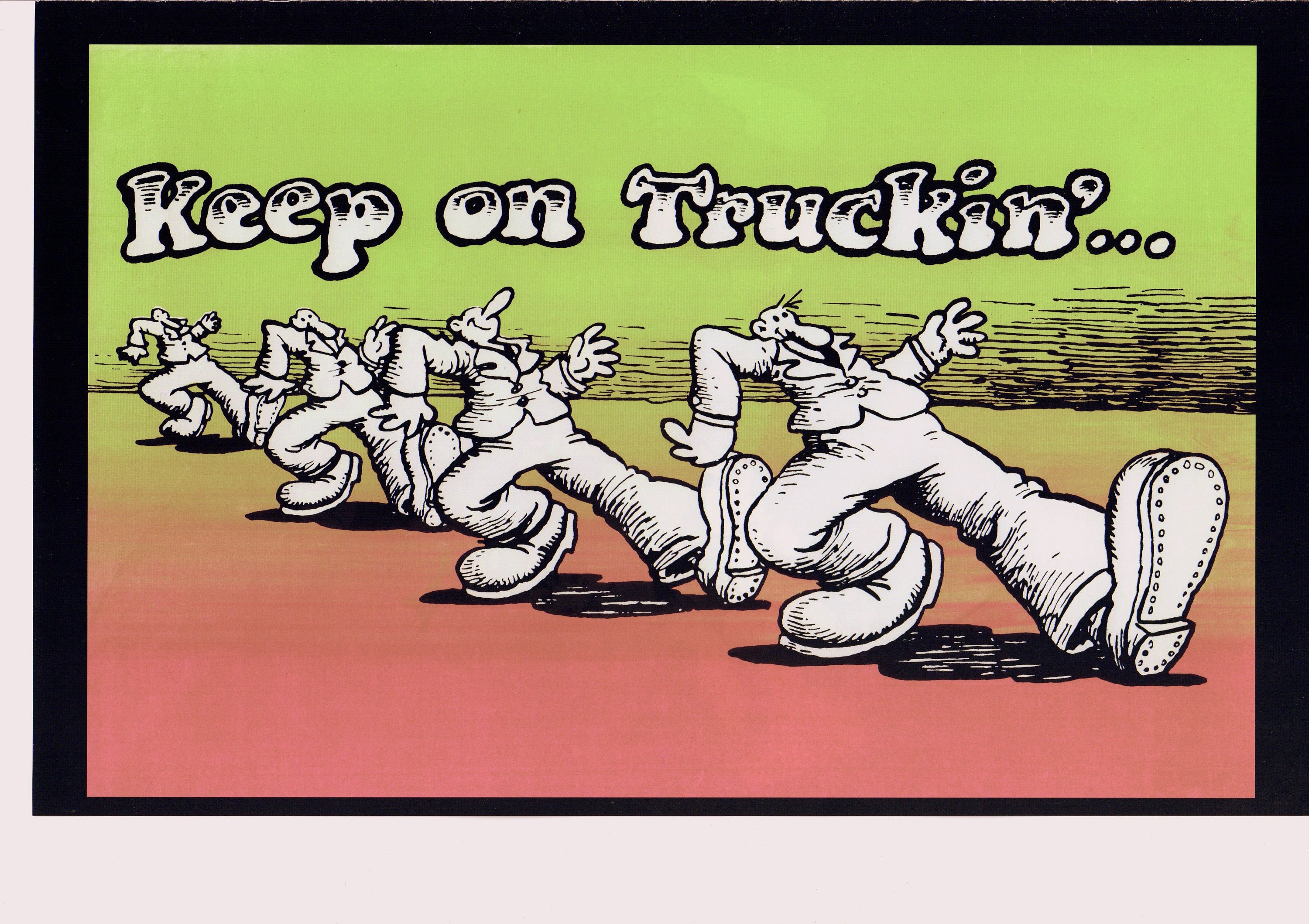 Vintage Keep on Truckin Poster 1960s 1970s Psychedelic | Etsy