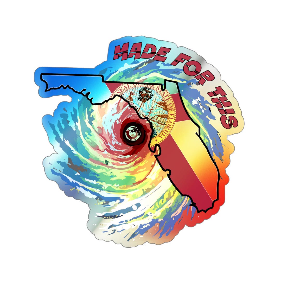 Florida Hurricane Holographic Die-cut Sticker - Etsy