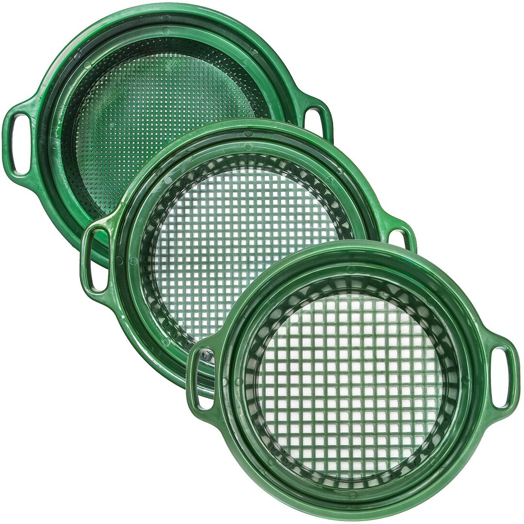 ASR Outdoor Heavy Duty Gold Panning Stackable Plastic Sifting Screen ...