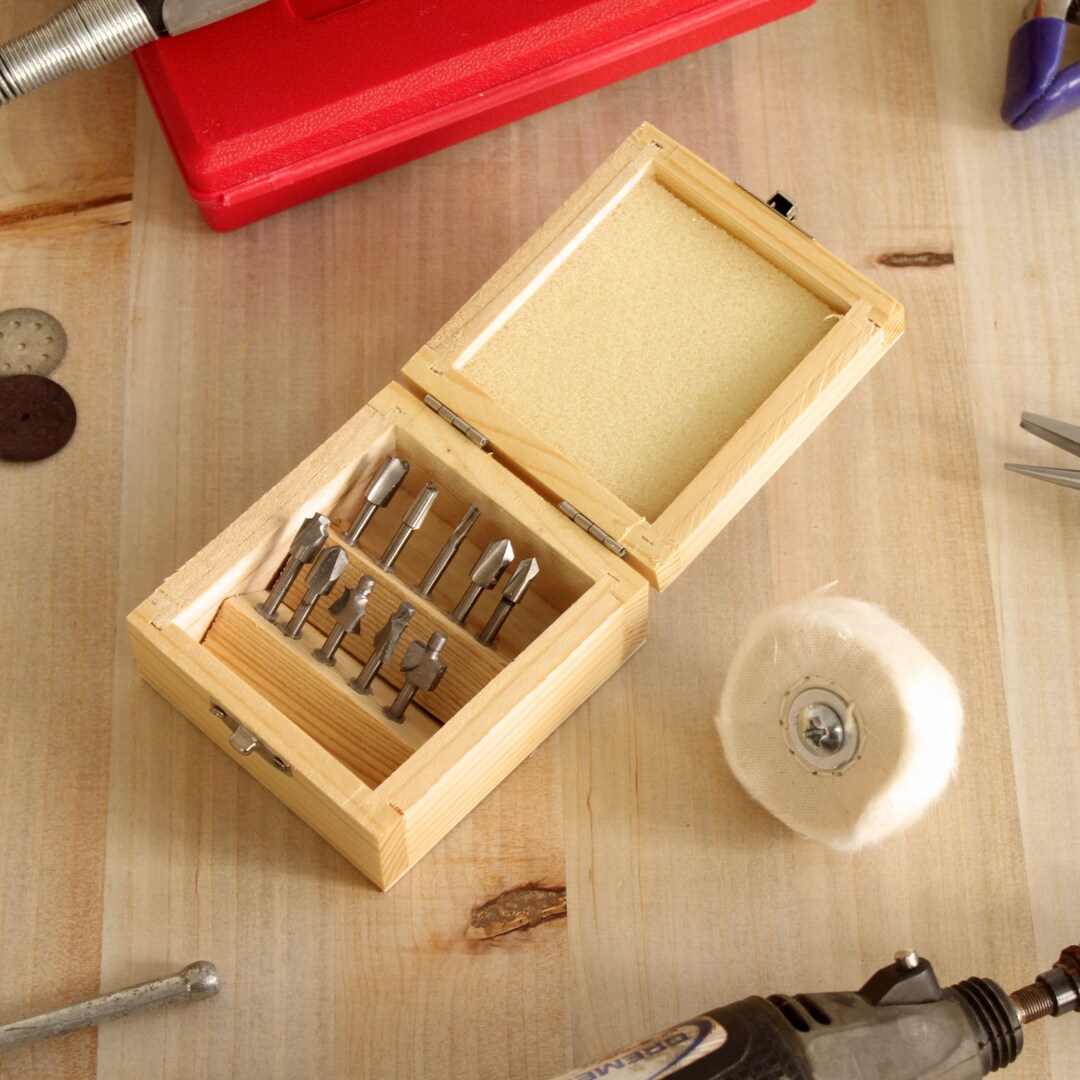 Tooltreaux 10pc Mini Router Bits Set for Rotary Tools, Heat Treated ...