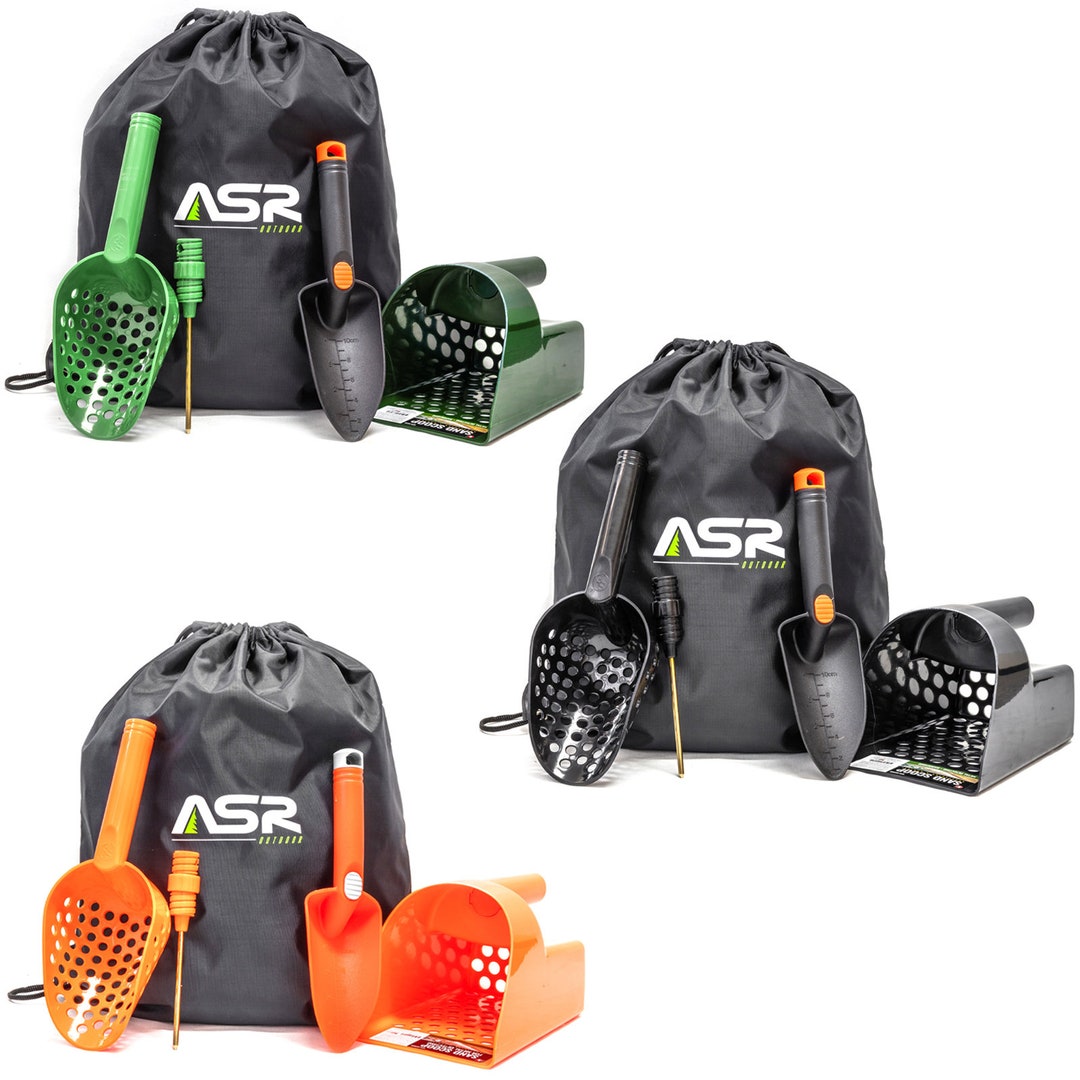 ASR Outdoor 5pc Metal Detecting Tools Kit Drawstring Bag Coin Probe, 3 ...