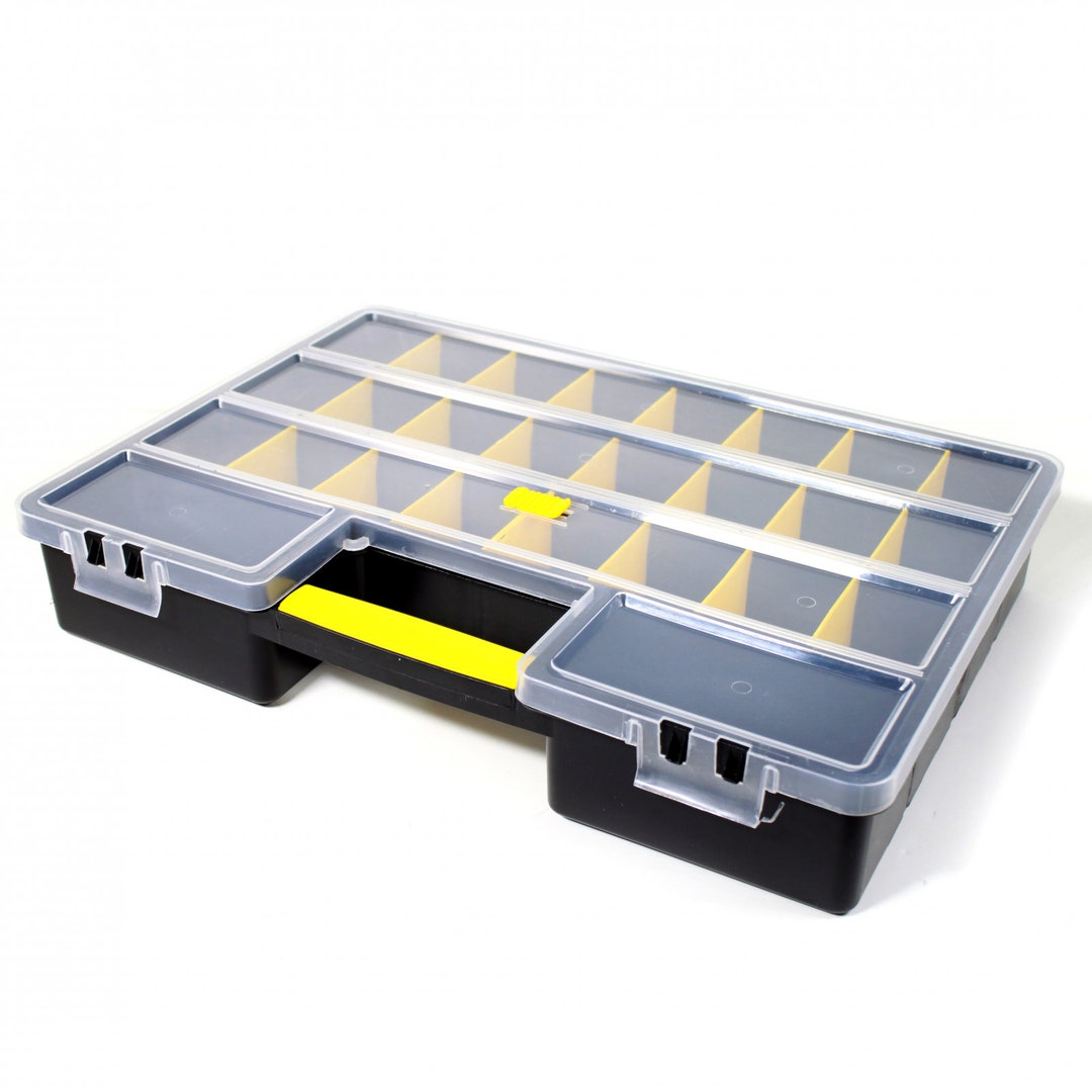 Universal Tool 26 Section Storage Organizer Tool Box With Adjustable ...