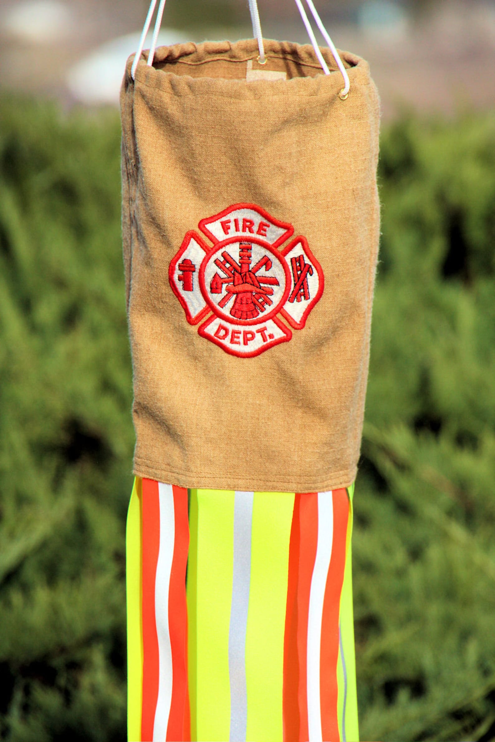 Firefighter Windsock From Turnout Gear Bunker Gear Wind Sock - Etsy