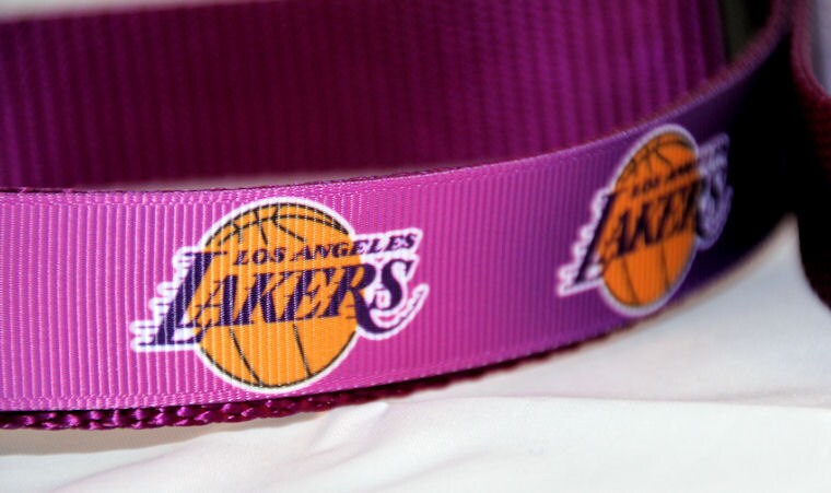 Los Angeles Lakers NBA Adjustible or Martingale Dog Collar, With ...