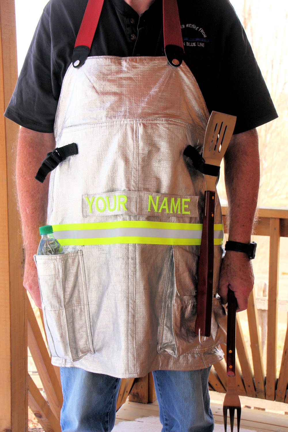 Firefighter Turnout Gear Barbeque Apron BBQ Grilling Apron | Etsy