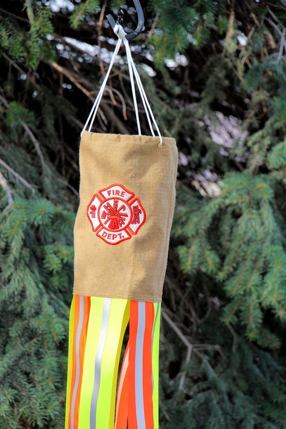 Firefighter Windsock From Turnout Gear Bunker Gear Wind Sock | Etsy