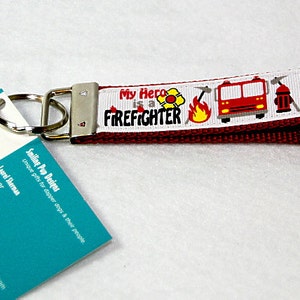 Firefighter Hero Key Fob, Wristlet, Wrist Strap Key Chain - Etsy