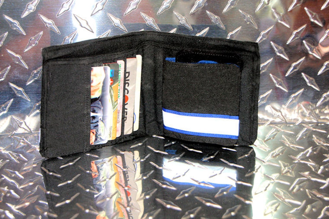 Firefighter Wallet Bi-fold Turnout Bunker Gear Badge or ID - Etsy