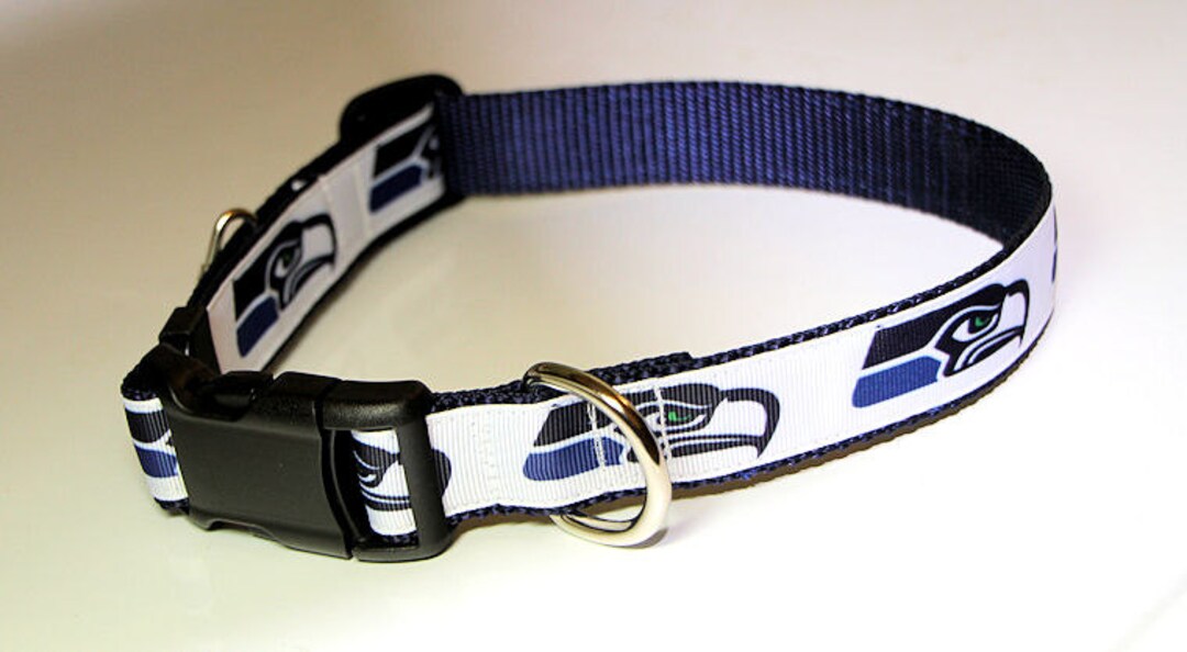 Seattle Seahawks Adjustible or Martingale Dog Collar, With Optional ...