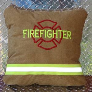 Firefighter Pillow From Bunker Gear - Etsy