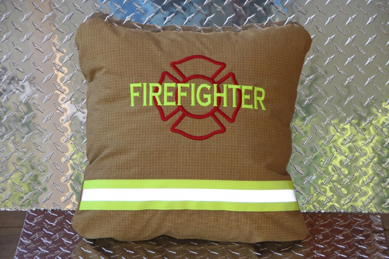 Firefighter Pillow From Bunker Gear - Etsy