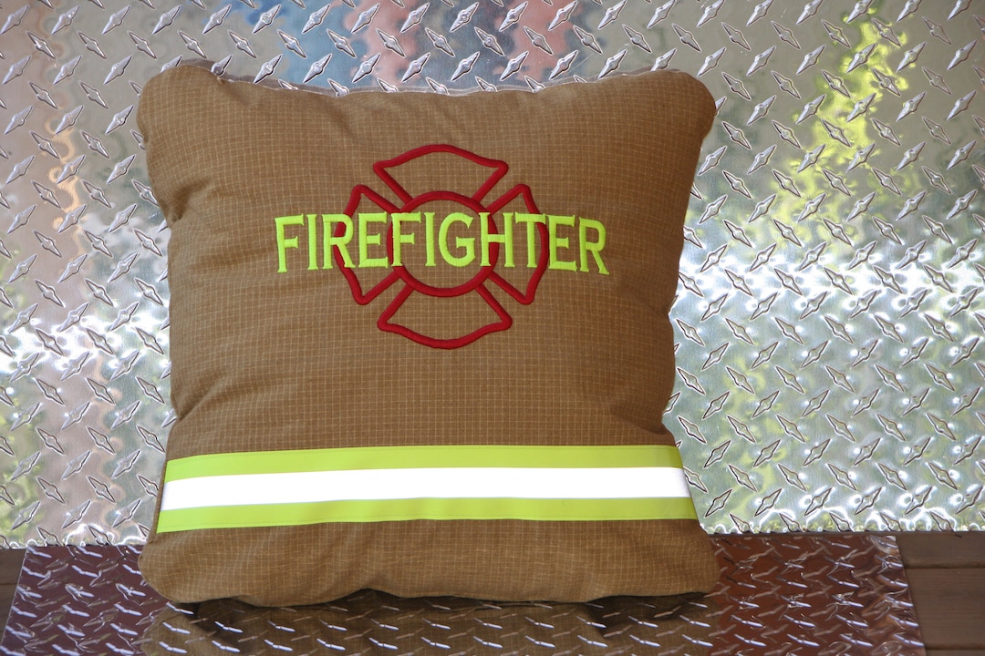 Firefighter Pillow From Bunker Gear - Etsy