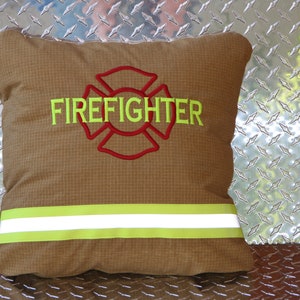 Firefighter Pillow From Bunker Gear - Etsy