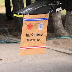 Firefighter RV Flag From Bunker Gear, Turnout Gear Garden Flag - Etsy