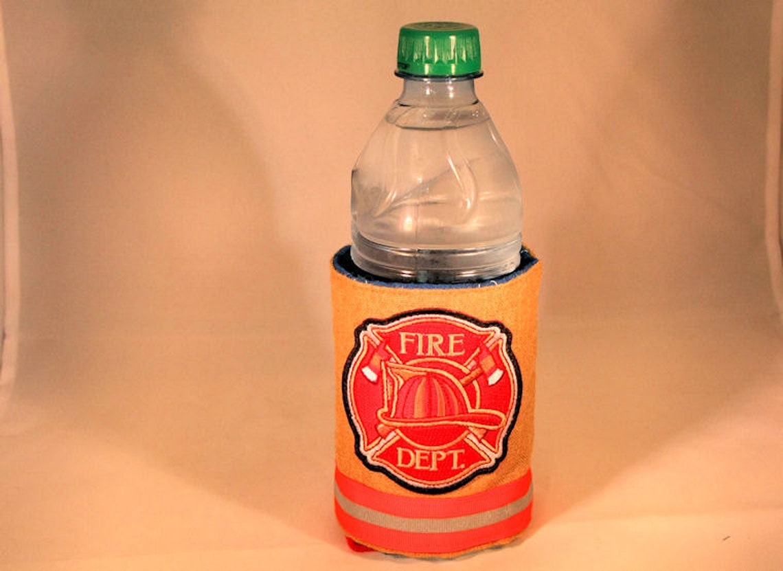 Firefighter Beverage Holder Turnout Bunker Gear Bottle - Etsy