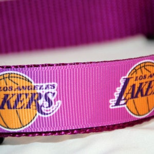 Los Angeles Lakers NBA Adjustible or Martingale Dog Collar, With ...