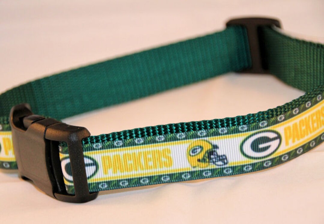 Green Bay Packers NFL Adjustible or Martingale Dog Collar, With ...