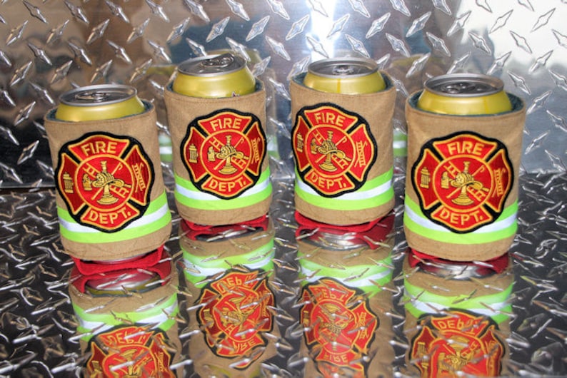 Firefighter Can Holder Turnout Bunker Gear Bottle Holder - Etsy