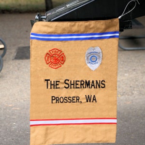 Firefighter RV Flag From Bunker Gear, Turnout Gear Garden Flag - Etsy