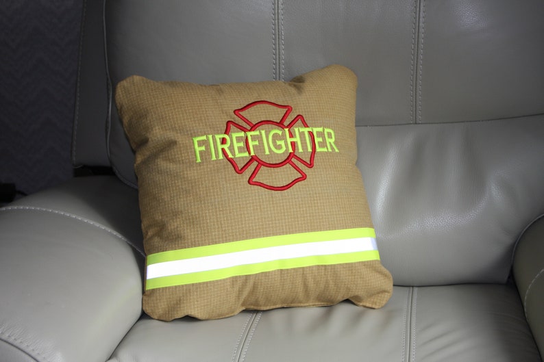 Firefighter Pillow From Bunker Gear - Etsy