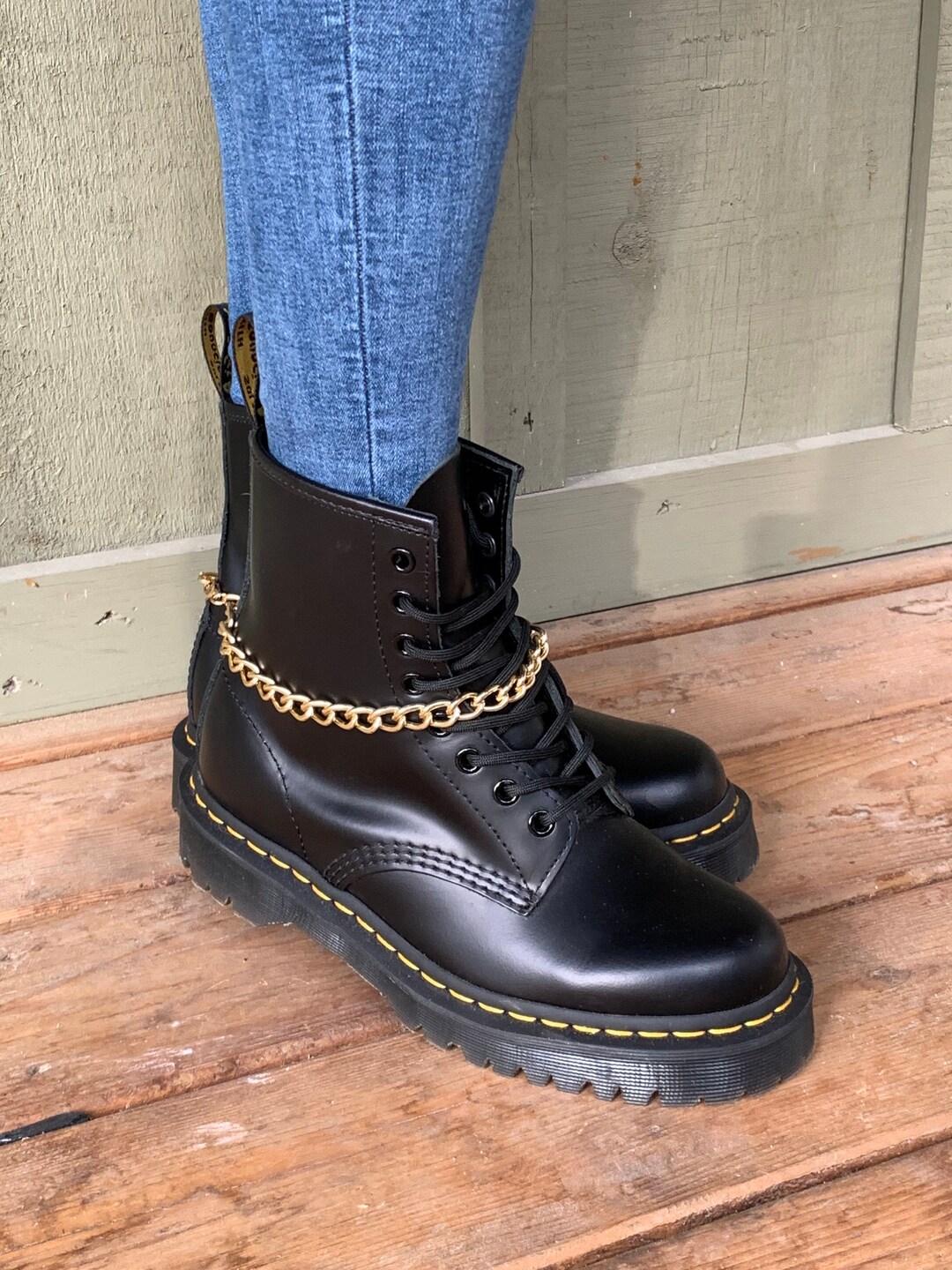 Boot Bracelet Pair | Boot Chain | Boot Accessories | Gold Chunky Chain ...