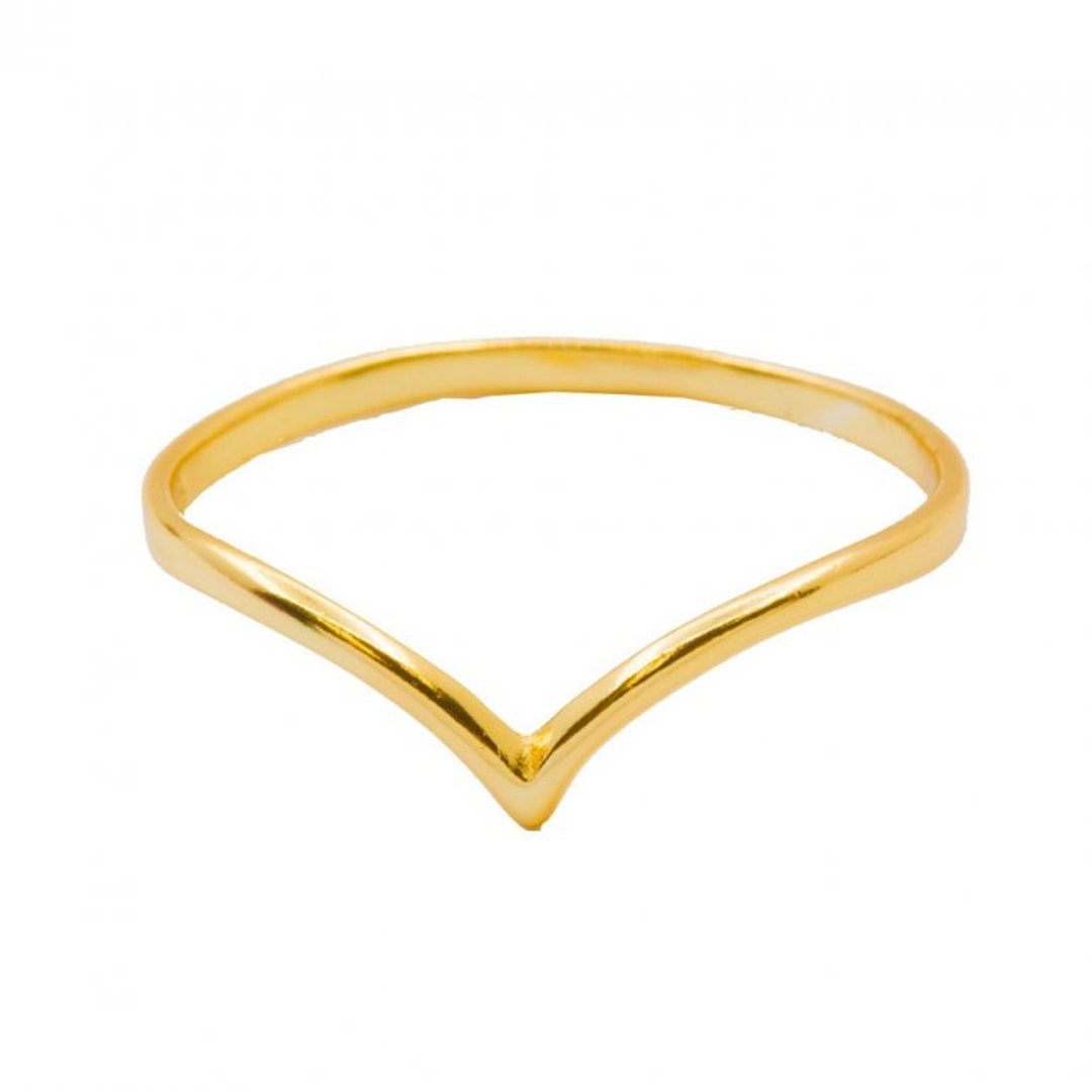 Dainty Gold Plated Pointy Ring | Sterling Silver Base | Stackable Ring ...