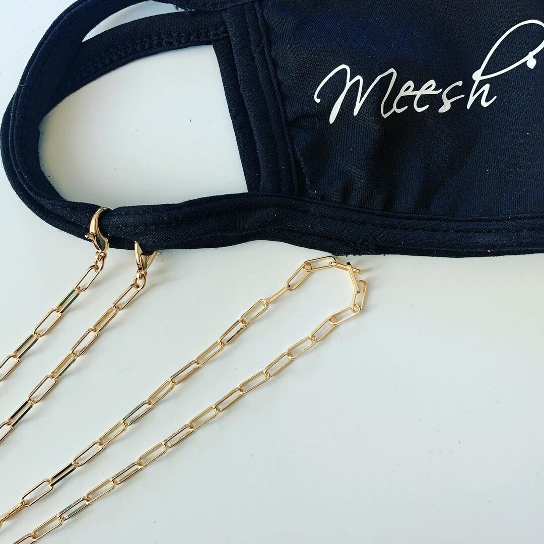 Paperclip Mask Chain/ Mask Hanger / Mask Necklace in Gold or Silver - Etsy