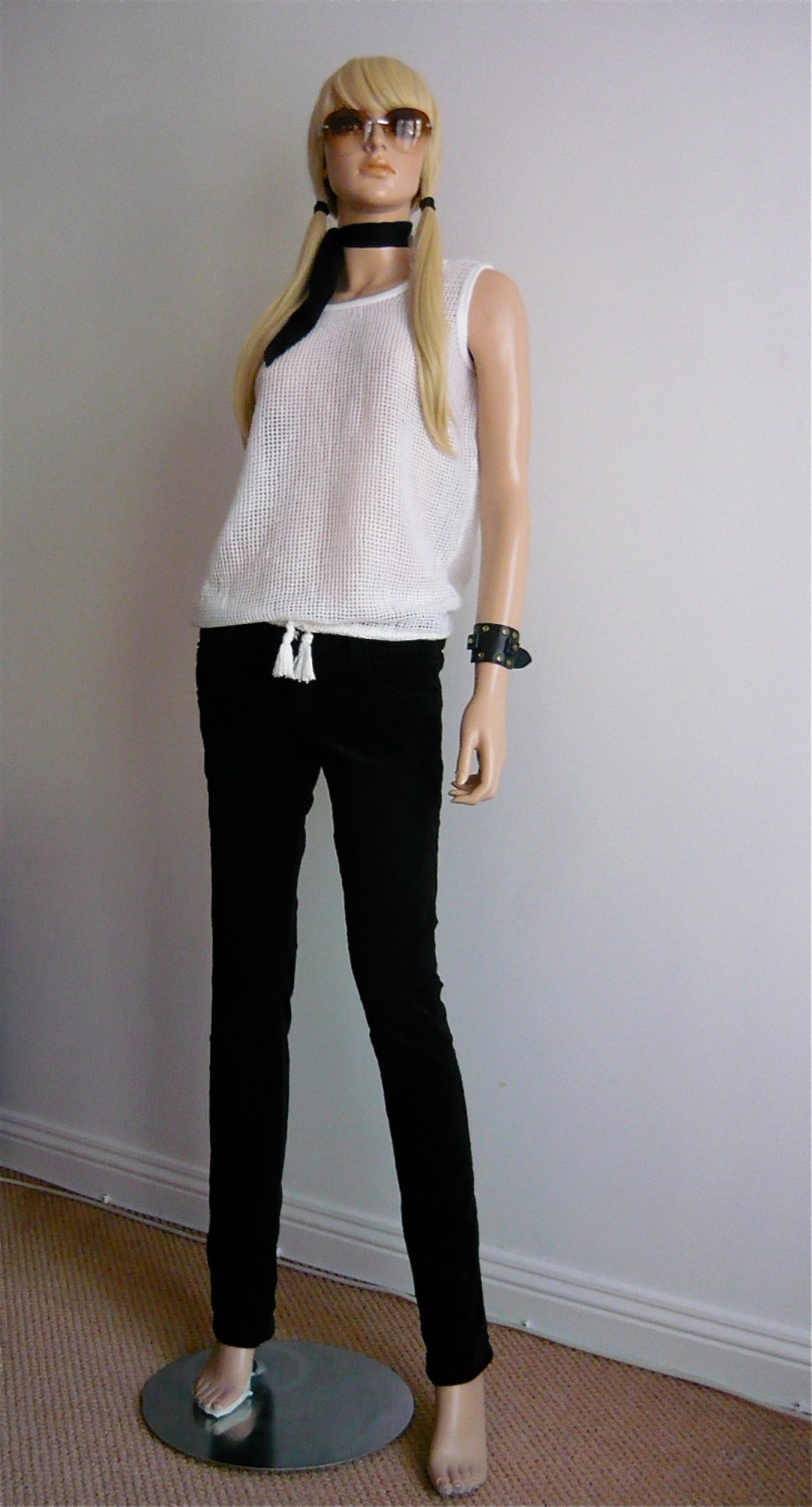 Vintage 1970s/1980s White String Vest Top - Etsy Ireland