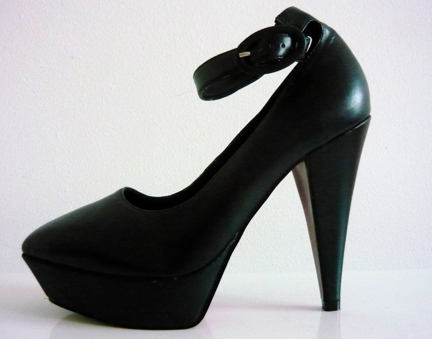 Black Ankle Strap Fetish/pin Up/goth Platform Heels | Etsy