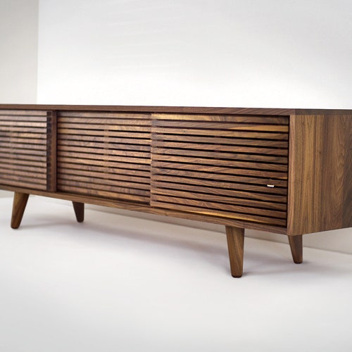 Floating Walnut Media Console - Etsy