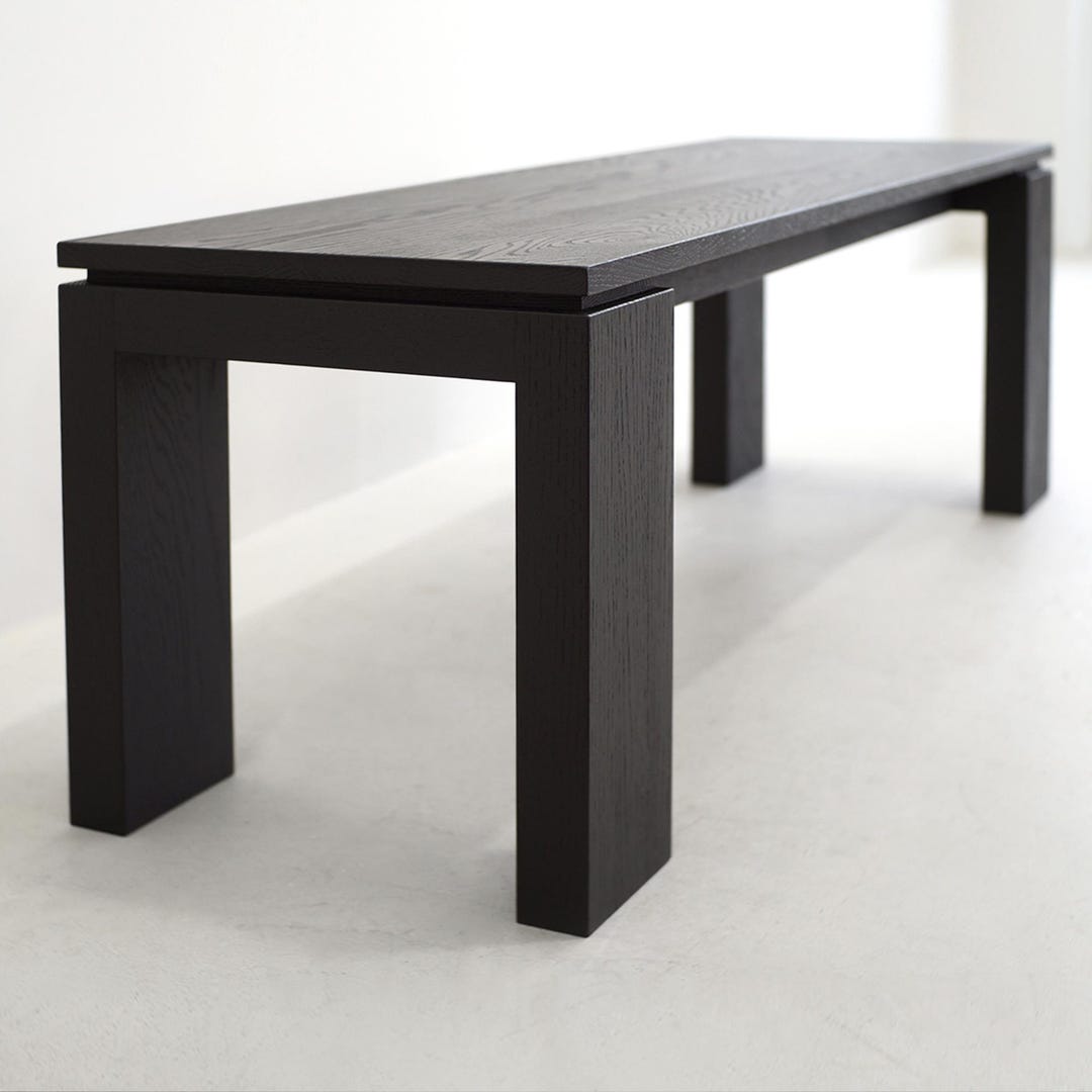 Solid Black Oak Bench, Entryway Bench, Coffee Table - Etsy