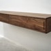 Solid Black Walnut Floating Media Console Cabinet, Entryway Table With ...