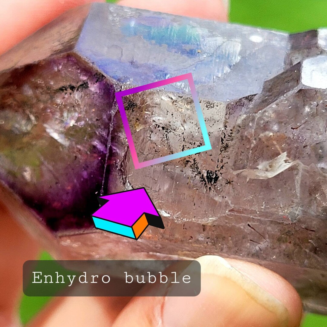 Enhydro Elestial Skeletal Super 7 Amethyst, Smoky Quartz, Cacoxenite ...