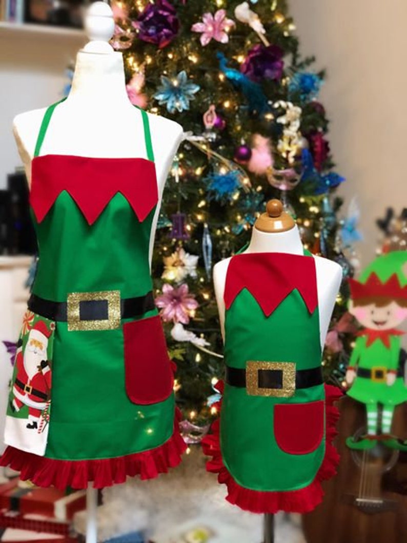 Elf costume Apron Christmas elf costume Christmas Apron | Etsy