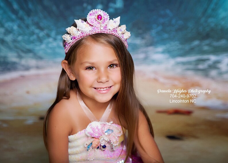 Mermaid Crown Pink Mermaid Crown Mermaid Costume Shell Crown - Etsy