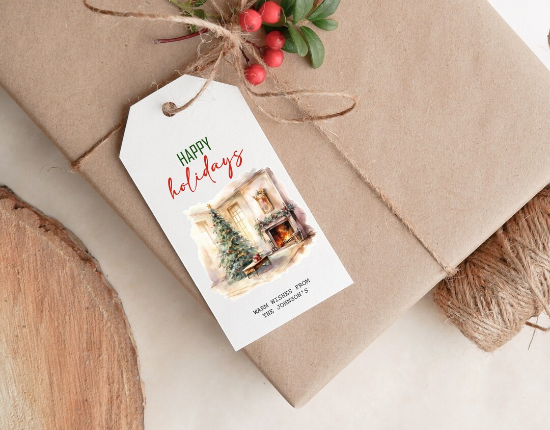 10 Christmas Gift Tags, Instant Download, Christmas Time, Easy ...