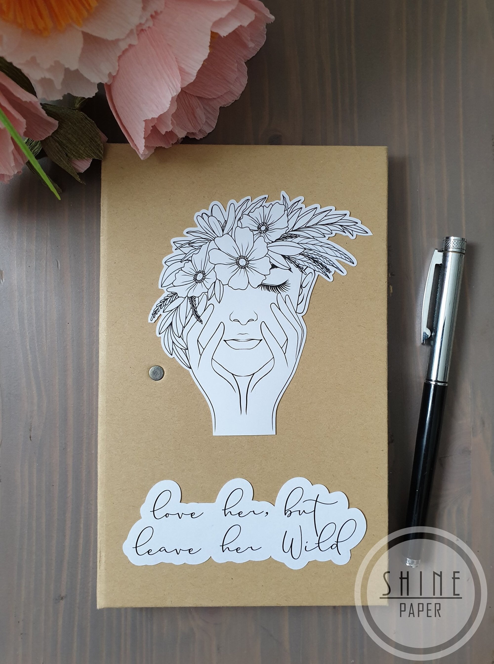 Line Art Woman Sticker, Portraits Sticker, Aesthetic Stickers ...