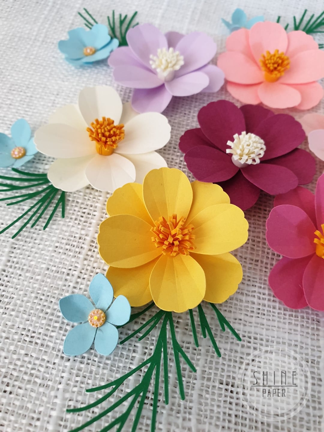 10 Small Handmade Paper Cosmos Flowers: Party & Wedding Decor - Etsy