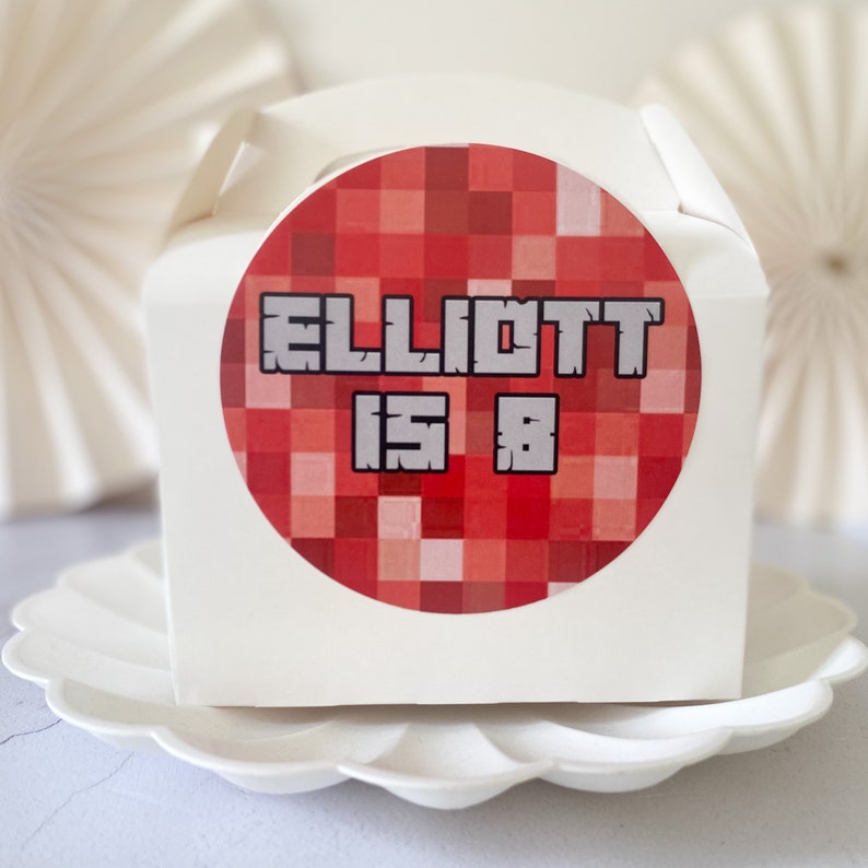 MINECRAFT Birthday Party Activity Box PERSONALISED | Etsy